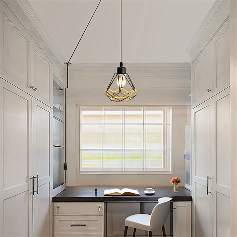 Traditional Rustic Round Polygon Hemp Rope Iron Lampshade 1 Light Pe