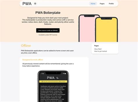 pwa boilerplate by tomburgs a nextjs template built at lightspeed