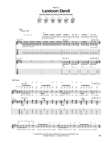 Lexicon Devil By The Germs Guitar Tab Guitar Instructor
