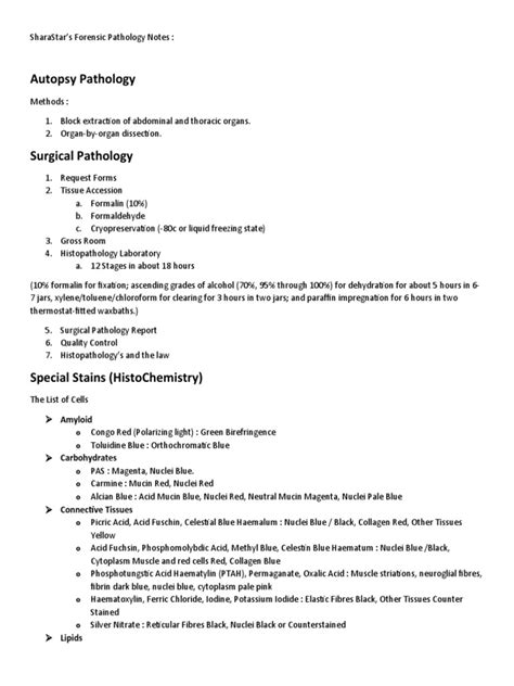 Forensic Pathology Notes Pdf