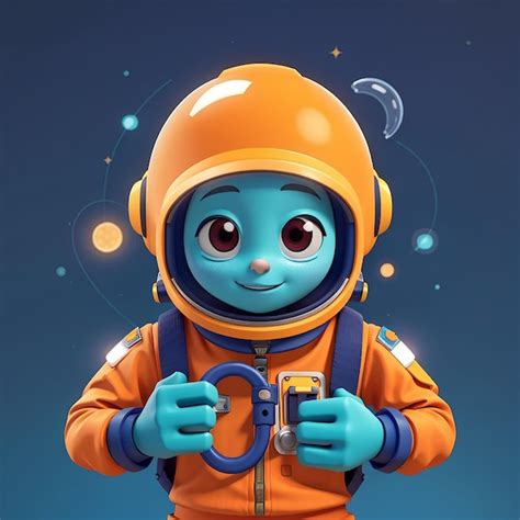 Interstellar Adventures Spacemen Aliens And Astronauts In Captivating Cartoons Premium Ai