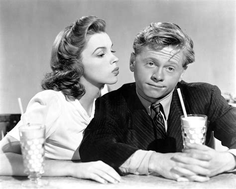 Judy Garland Kissing Mickey Rooney Photograph By Globe Photos Pixels