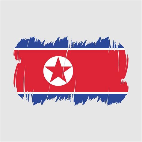 North Korea Flag Brush Vector 17029759 Vector Art At Vecteezy