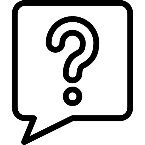 Speech Bubble With Question Mark Free Interface Icons