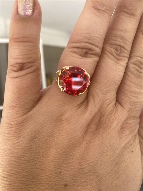 Lab Padparadscha Ring R Jewelry