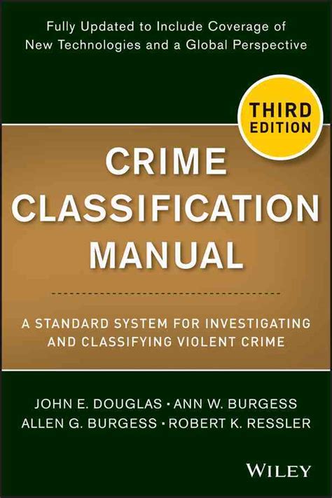 Crime Classification Manual By John Douglasann W Burgess