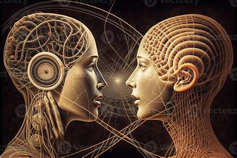 Telepathic Network Communication Of The Future Allows People To Communicate With Each Other