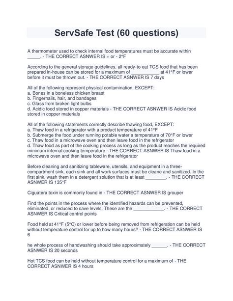 Servsafe Manager Practice Test Printable B Use The Water For