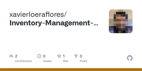 GitHub Xavierloeraflores Inventory Management GUI