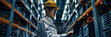 premium photo a laptopwielding engineer the controller is a