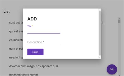 Angular To Perform Post Request By An Dialog Component Stack