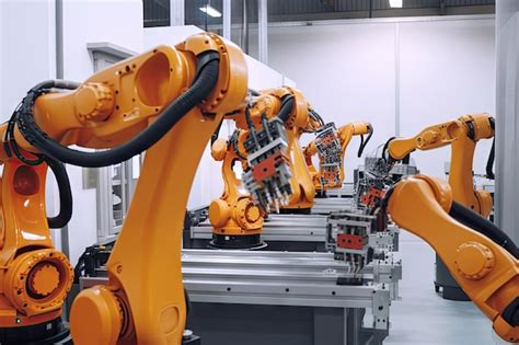 Premium Ai Image Robots Working Together To Assemble Complex Machinery