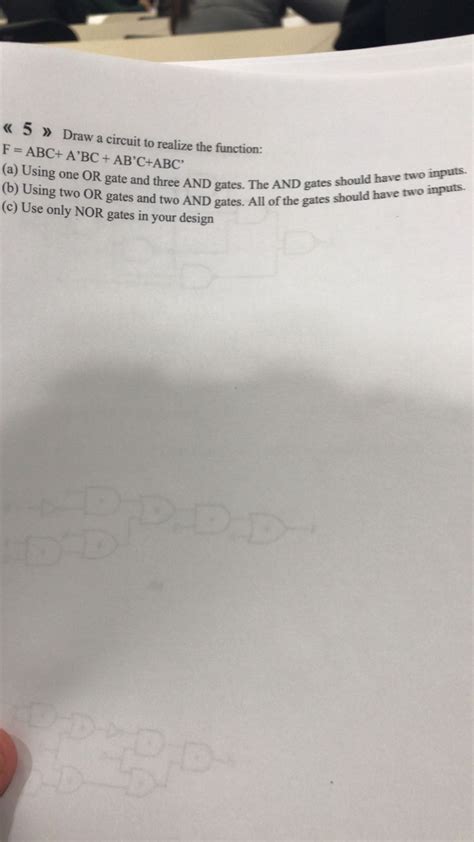 Solved Draw A Circuit To Realize The Function F Chegg