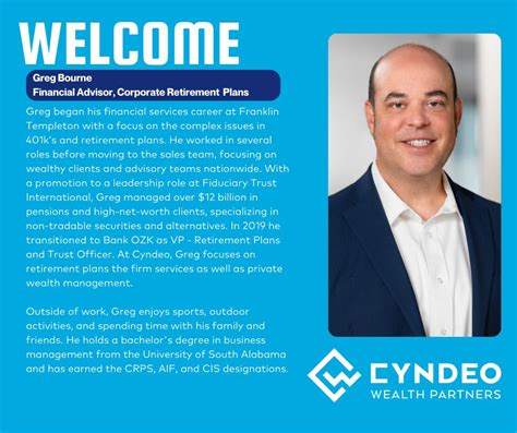 Really Fortunate To Join The Cyndeo Wealth Team To Help More Business Owners Non Profits