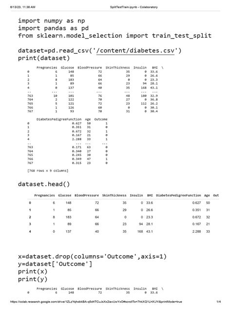 Splittesttrain Ipynb Balaji Pdf