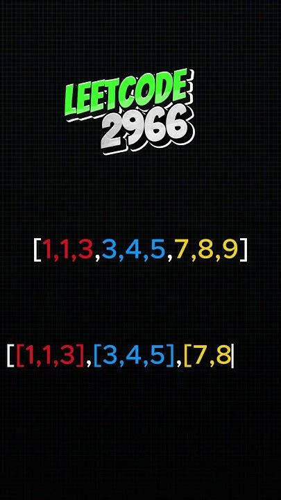 Leetcode 2966 Smart Array Division Trick Youtube