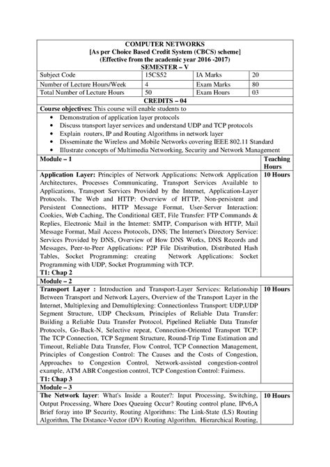 Free Download Vtu Computer Science Syllabus 5th Sem Pdf Online 2020