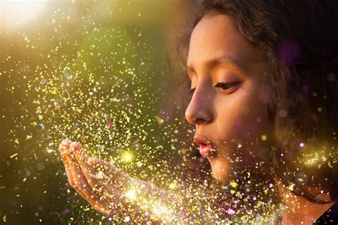 Blowing Glitter Background