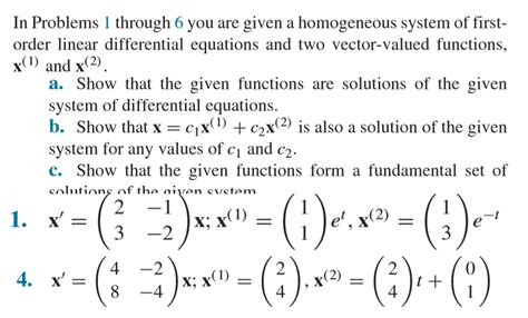 Solved In Problems Through You Are Given A Homogeneous Chegg