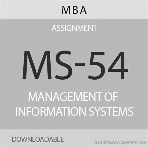 Ms 54 Solved Assignment