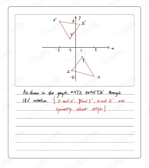 solved angie s rotation maps triangle xyz to triangle x y z x 3 6