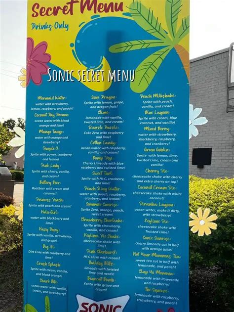 Sonic Secret Drink Menu Gallery Posted By Emiley Lee Lemon8 Sonic