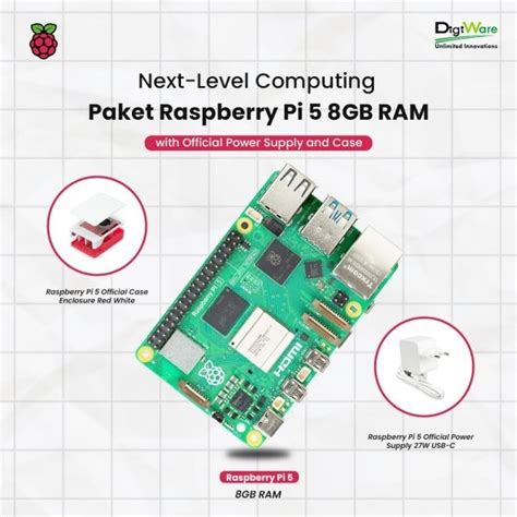 Jual Paket Raspberry Pi 5 8GB RAM With Official Power Supply And Case Shopee Indonesia