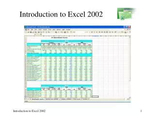 PPT Introduction To Excel PowerPoint Presentation Free Download ID 7094910