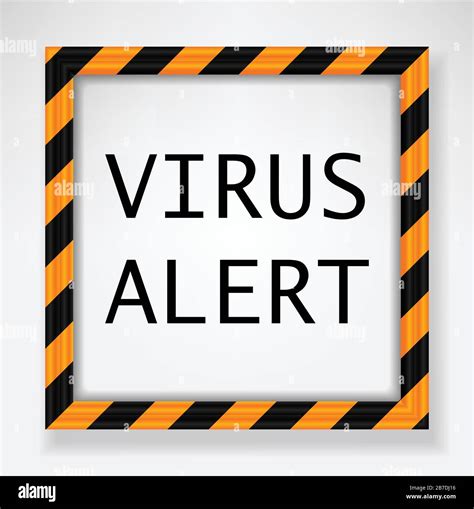 Virus Alert Sign Vector Illustration Symbol Stock Vector Image Art Alamy