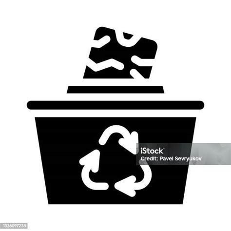고체 폐기물 글리프 아이콘 벡터 일러스트레이션 재사용 금속에 대한 스톡 벡터 아트 및 기타 이미지 금속 매장지 배럴