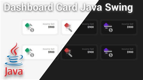 Java Swing Designing Dashboard Card Ui With Glassmorphism Icon Youtube