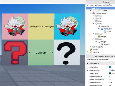 how do i convert a decal id to an image id scripting support