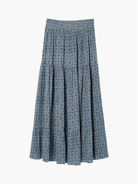 Fatface Jayla Sealife Maxi Skirt In Blue Endource