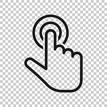 Transparent Mouse Icon With Hand Clicking Button Concept Vector Pointer Button Design PNG And