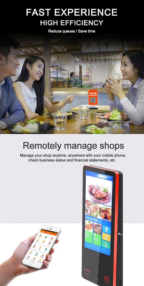 Touch Screen Pos System Payment Advertising Terminal Pos Machine Self Order Retail Kiosk Buy