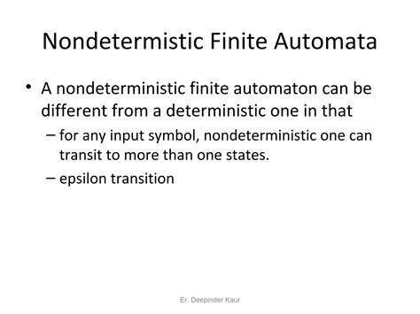 Nfa Or Non Deterministic Finite Automata Ppt