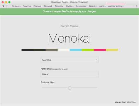 Devtools Author A Selection Of Author Settings For Chrome Developer Tools