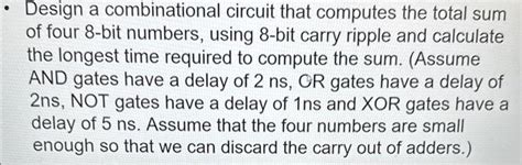 Solved Design A Combinational Circuit That Computes The