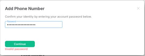 Incorrect Password Error In A Poor Location In The Add Phone Number Dialog · Issue 19345