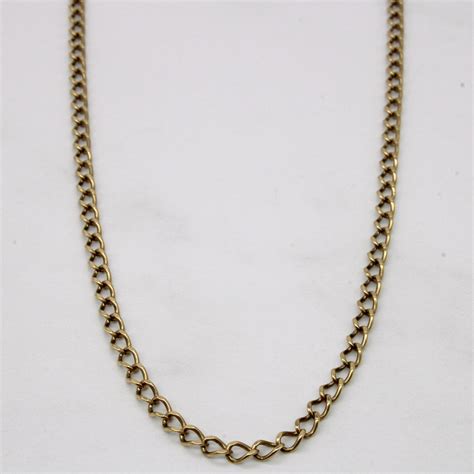 10k Yellow Gold Oval Link Chain 22