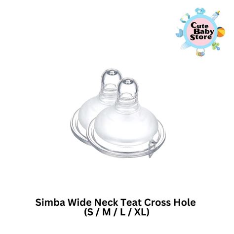 Simba Wide Neck Cross Ultra Soft Anti Colic Teat Shopee Malaysia