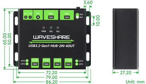 Industrial Grade USB HUB Extending 4x USB 3 2 Ports Switchable Dual Hosts RobotShop