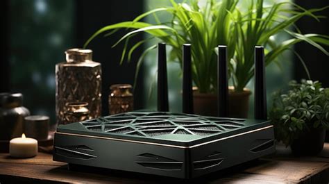 Premium Ai Image Router Modem Technology Concept