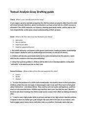Textual Analysis Guided Drafting OUTLINE Docx Textual Analysis Essay Drafting Guide Thesis