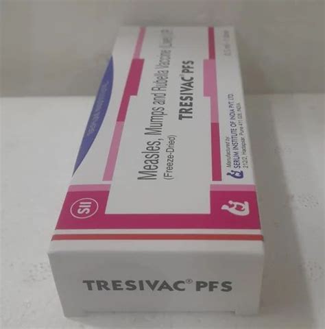 Tresivac Pfs Measles Mumps And Rubella Vaccine Ip Packaging Size 05