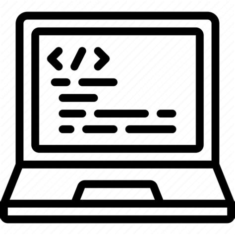 Laptop Programming Programmer Developer Development Icon Download On Iconfinder