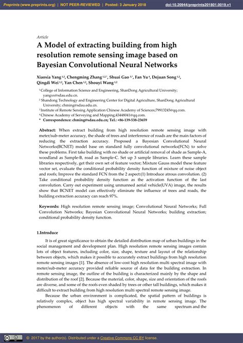 Pdf A Model Of Extracting Building From High Resolution Remote