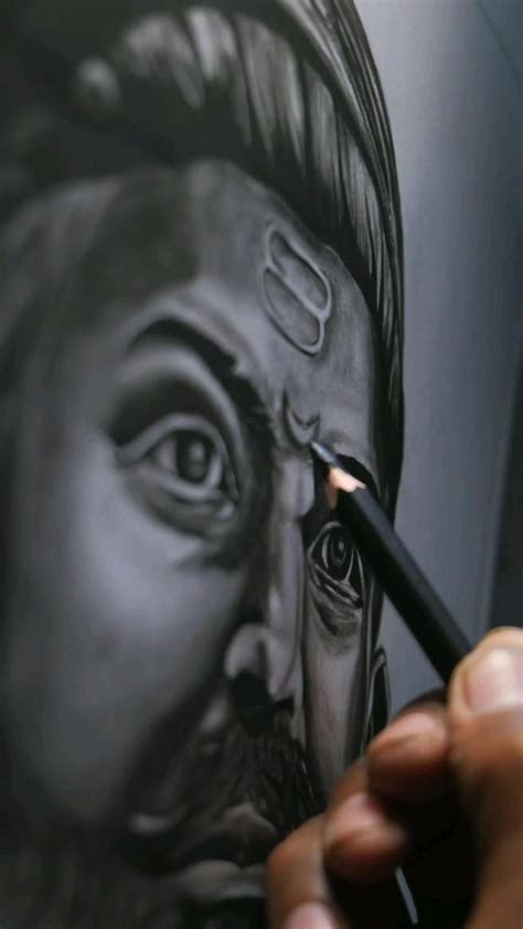 Chatrapati Shivaji Maharaj Sketch 🚩🚩🚩 Charcoal Art Sketches Art