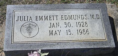 Dr Julia Langhorn Emmett Edmunds 1928 1986 Find A Grave Memorial