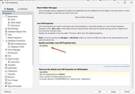“java lang outofmemoryerror” when using jdbc driver on a tool community
